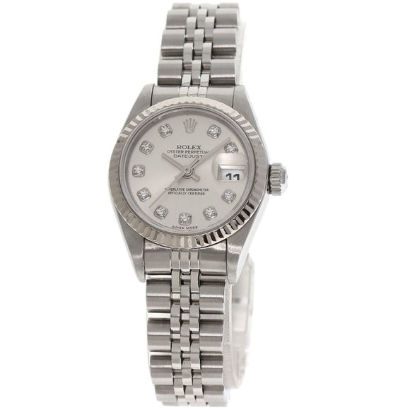 Rolex | Accessories | Rolex 7974g Datejust 1p Diamond Watch Stainless ...